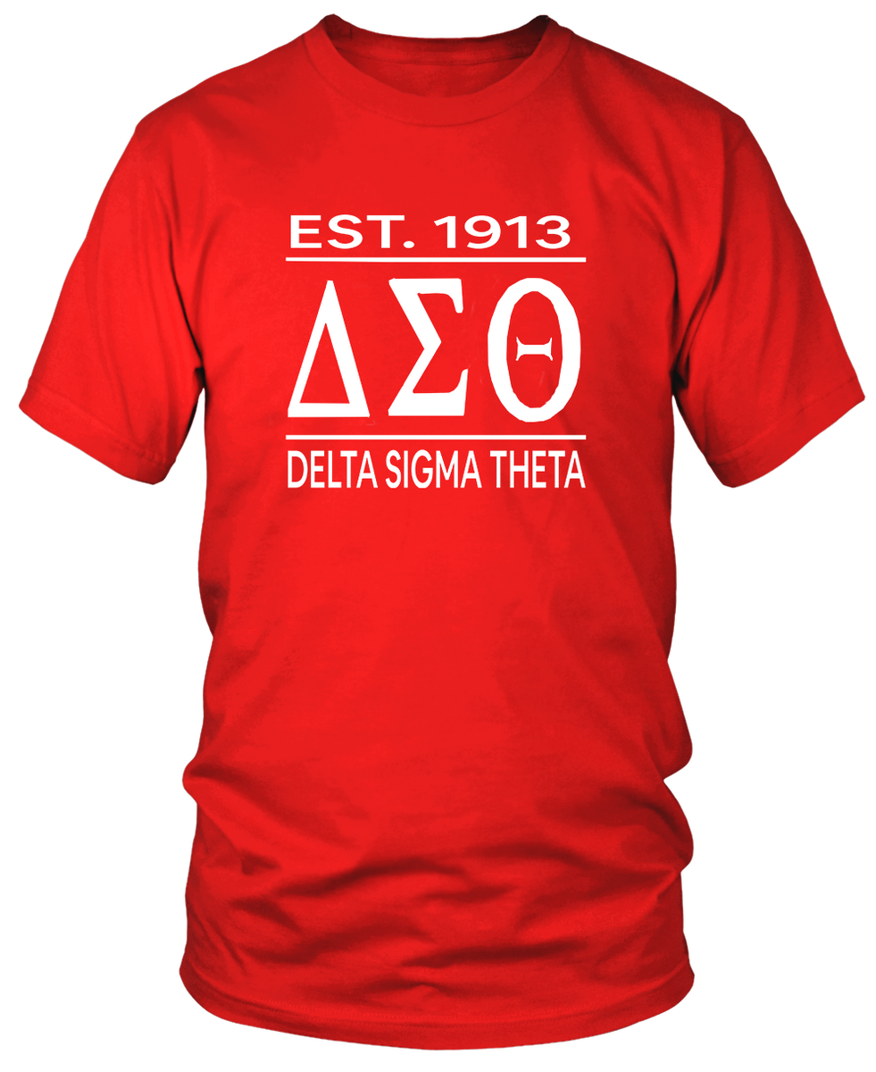 Delta Sigma Theta EST 1913 T Shirt Black Collection Apparel