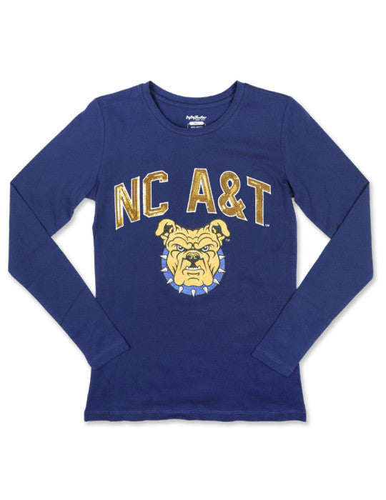 NORTH CAROLINA A&T WOMEN'S LONG SLEEVE TEE – Black Collection Apparel