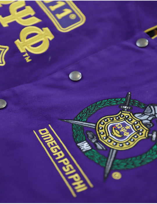 OMEGA PSI PHI RACING TWILL JACKET – Black Collection Apparel