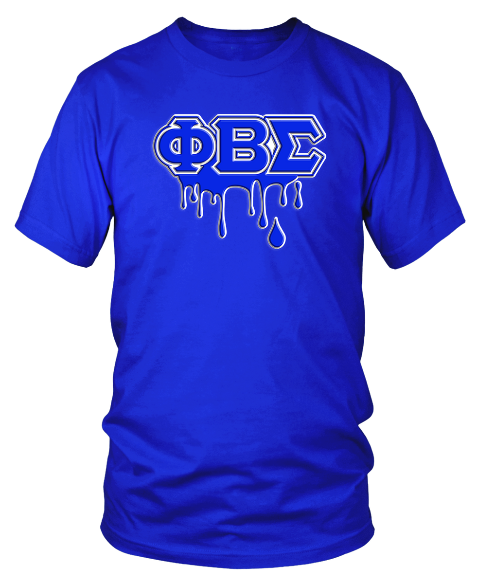 Phi Beta Sigma Drip Embossed T-Shirt (Royal Blue) – Black Collection ...