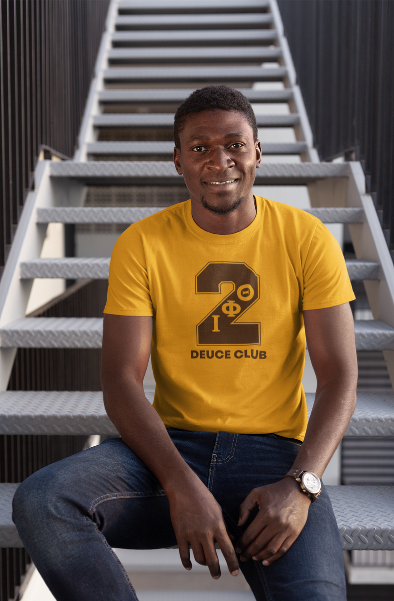 Iota Phi Theta Gold Line Number T-Shirts – Black Collection Apparel