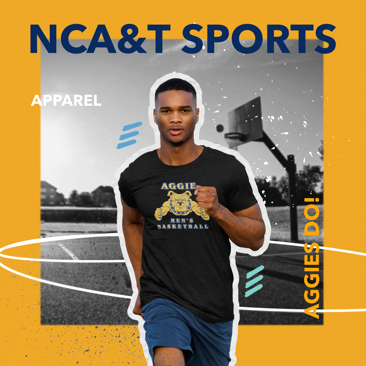 NCAT AGGIE SPORTS T-SHIRTS – Black Collection Apparel