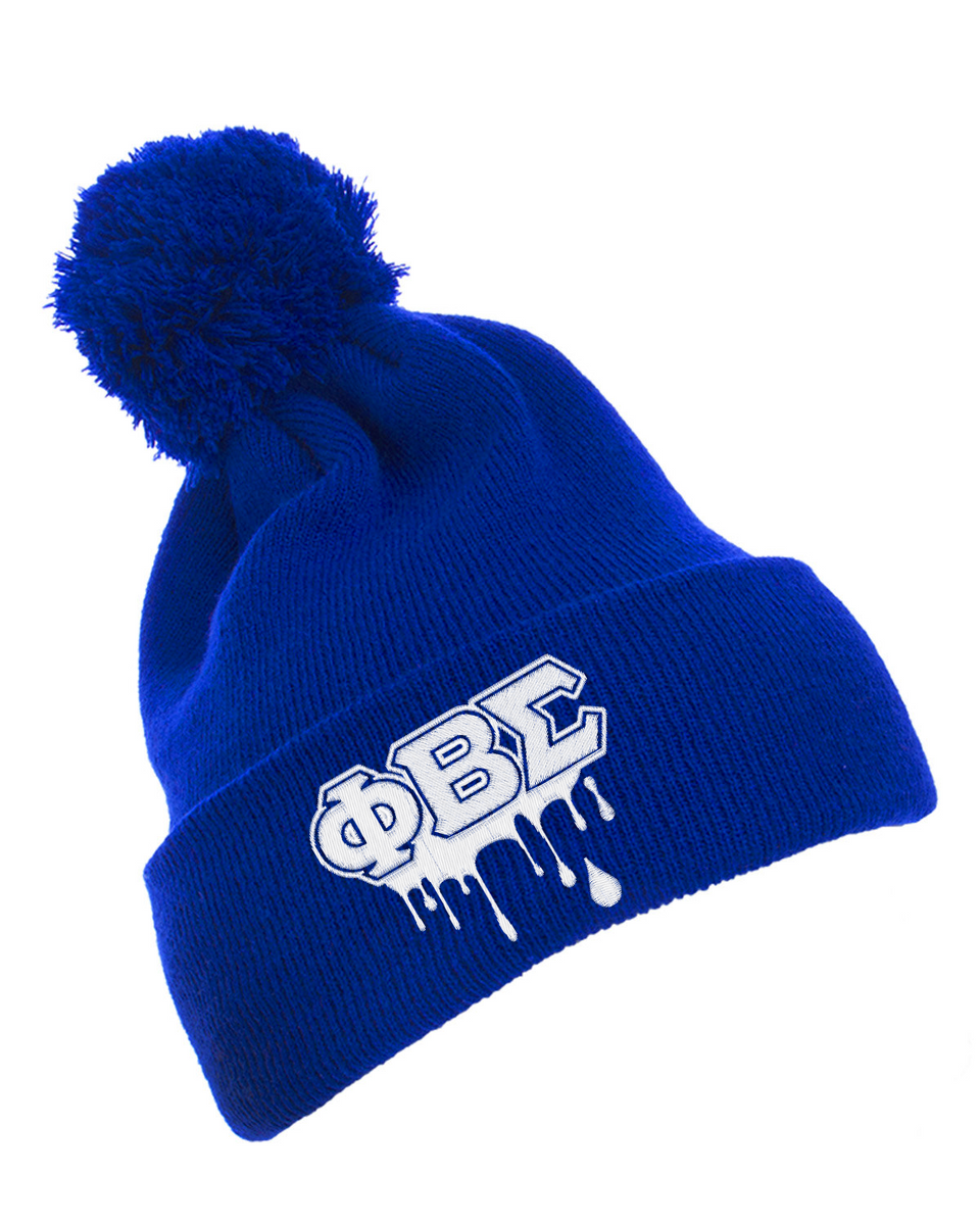 Phi Beta Sigma Drip Beanies – Black Collection Apparel