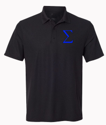 Phi Beta Sigma Chest Sigma Polo – Black Collection Apparel