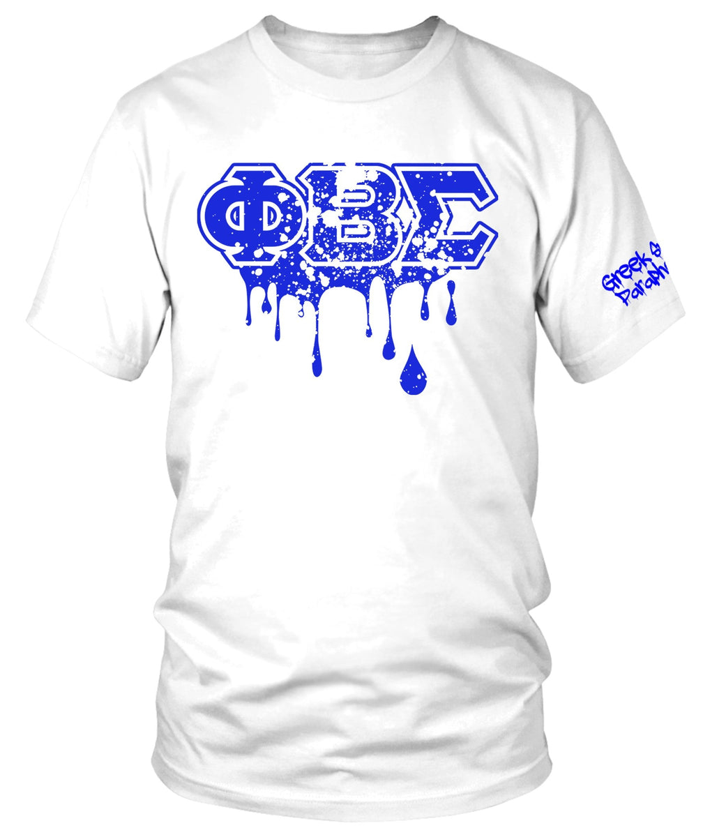 Phi Beta Sigma Splatter Drip Set T-Shirts – Black Collection Apparel